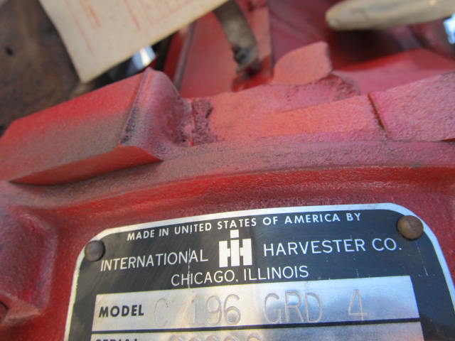 ***Crate Engines Available*** 196-4 Cyl. IC (N.O.S.) | IH PARTS AMERICA