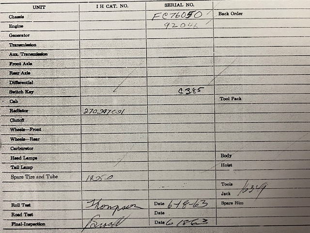 Line Setting Ticket | IH PARTS AMERICA